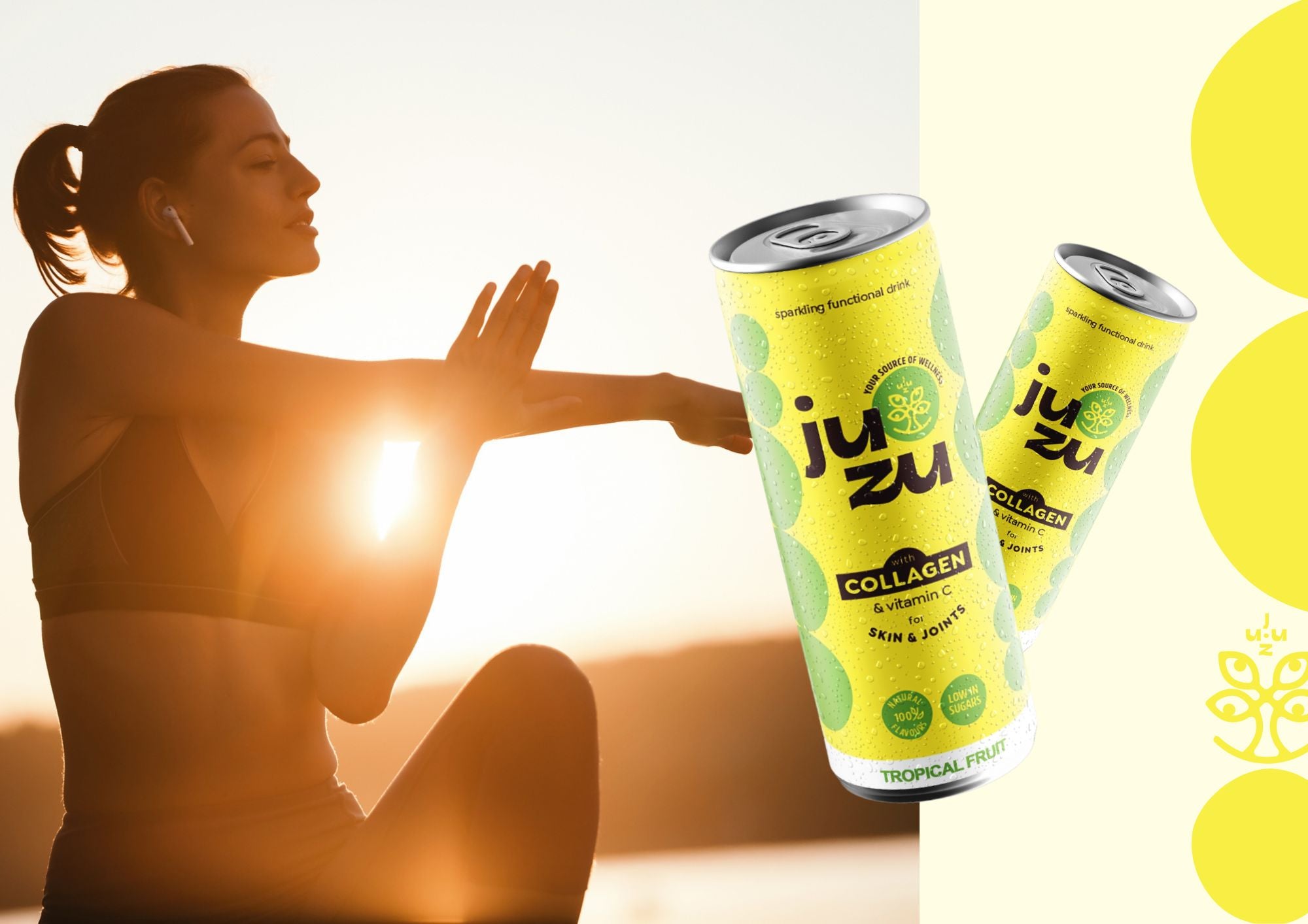 JUZU, the soda that loves your skin and joints.
